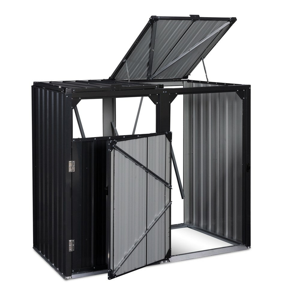 CACHE-POUBELLE DOUBLE EN MÉTAL | Diamant Martinique